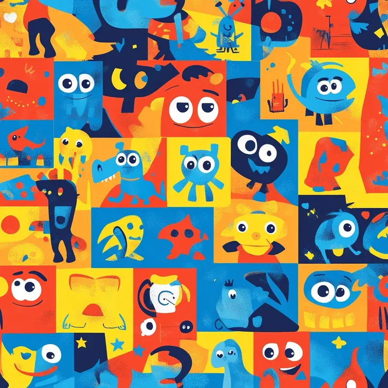 Colorful Collage Animated Gifs Wallpapers Midjourney Prompt | PromptBase