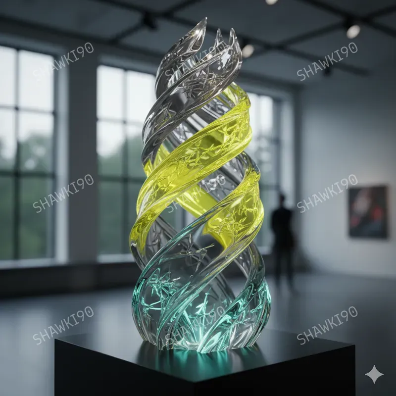 Kinetic Glass Anatomies Gemini Image Prompt | PromptBase