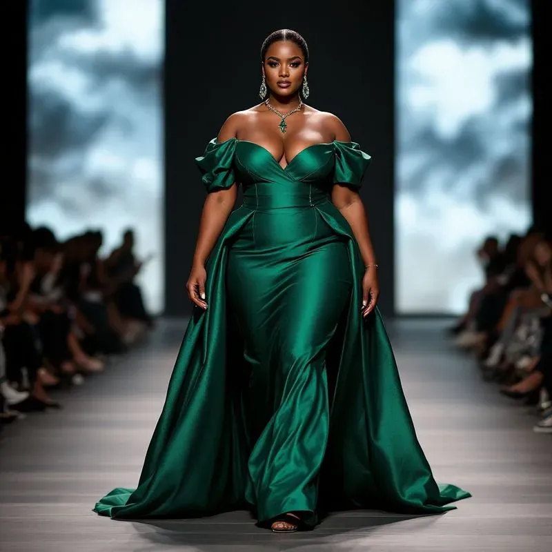 Gorgeous Plus Size Runway Models FLUX Prompt | PromptBase