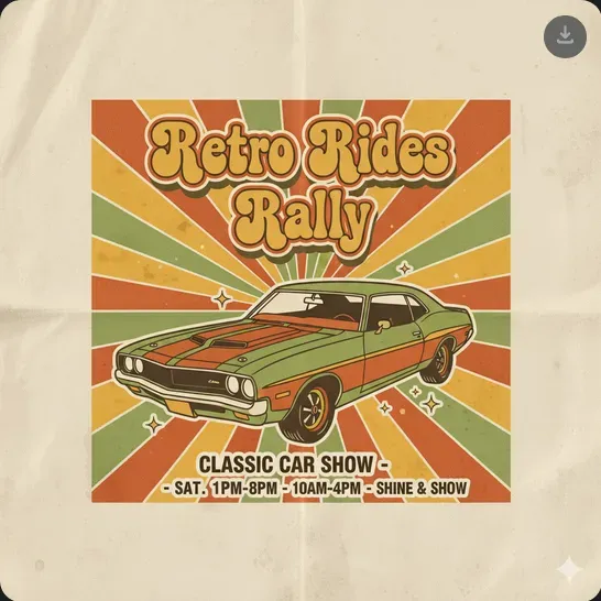 Retro Style Event Posters Gemini Image Prompt | PromptBase