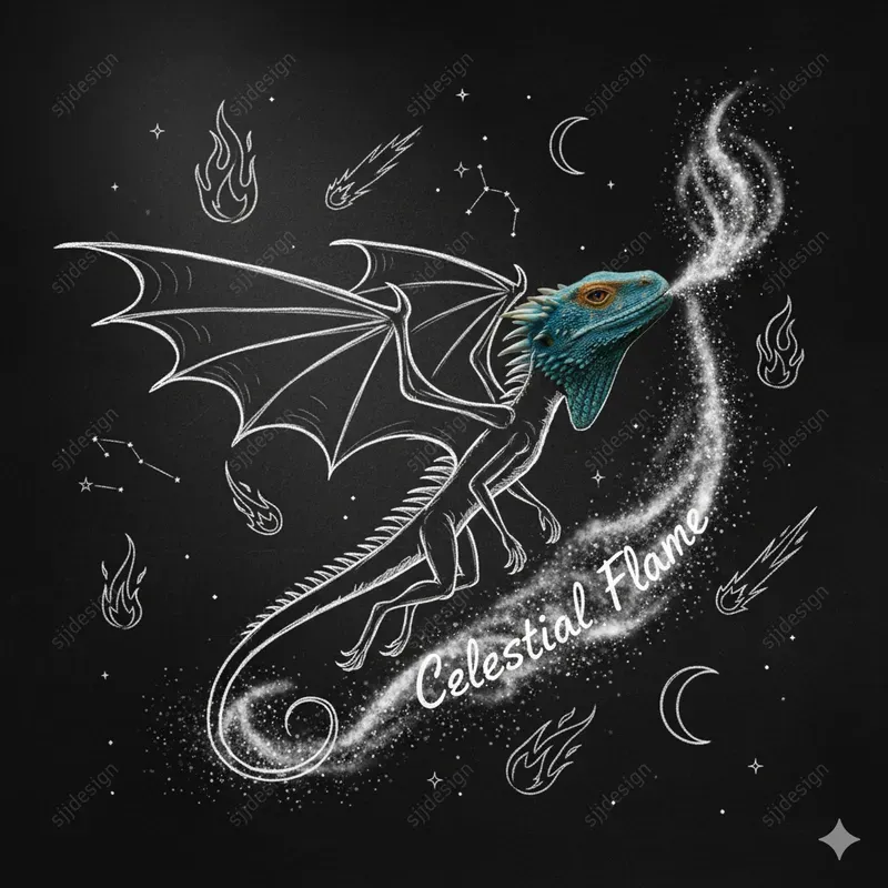 Cosmic Chalk Portraits Stickman Art Gemini Image Prompt | PromptBase