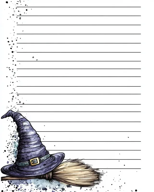 Witchy Aesthetic Lined Writing Paper Midjourney Prompt | PromptBase
