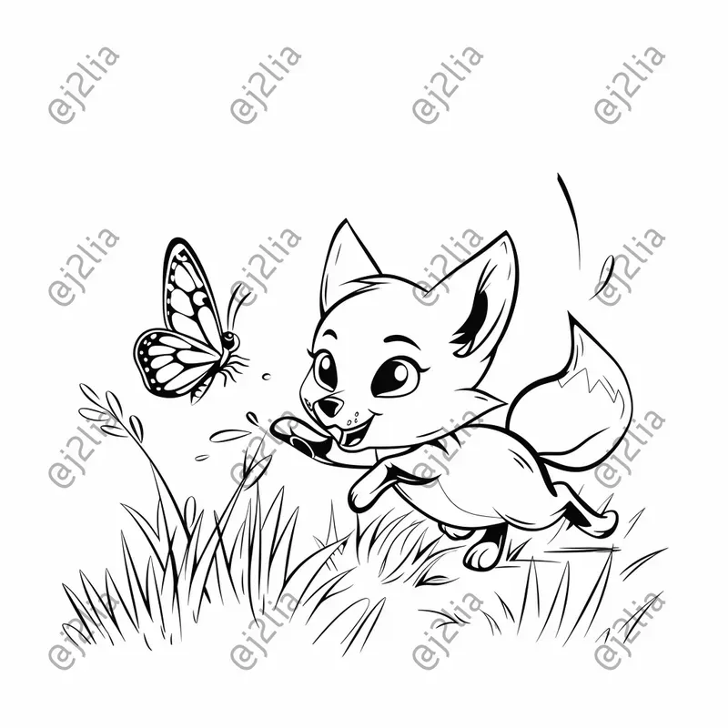 Adorable Animal Coloring Pages Midjourney Prompt | PromptBase