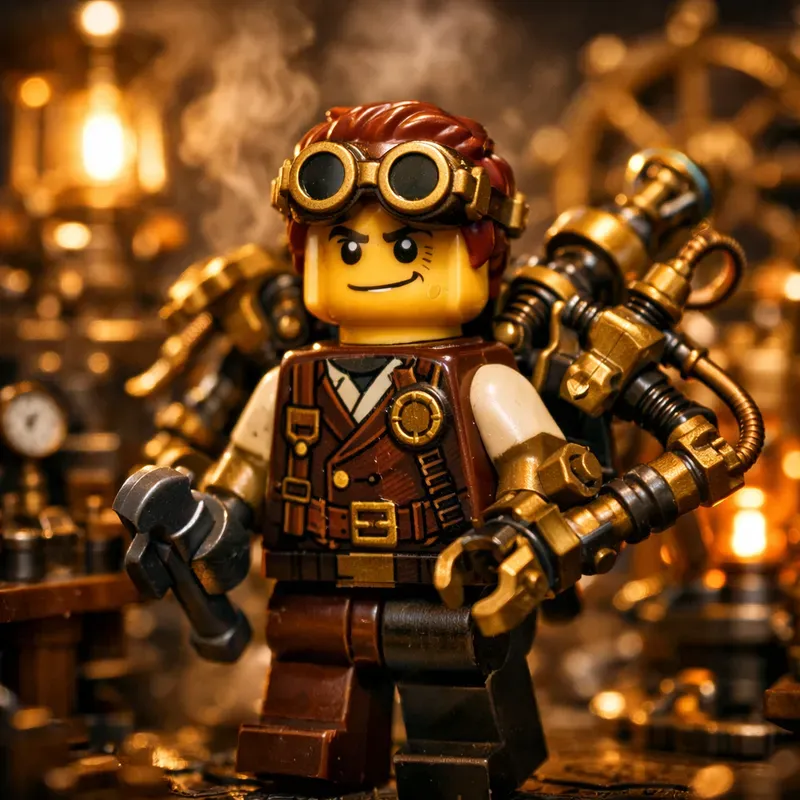 Cinematic Lego Minifigure Story Scenes ChatGPT Image Prompt | PromptBase