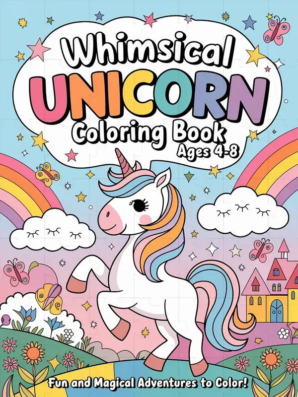 Kdp Amazing Coloring Book Cover For Kids Ideogram Prompt | PromptBase