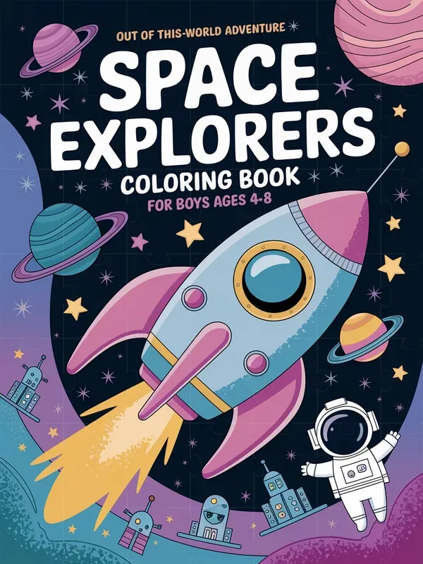 Kdp Amazing Coloring Book Cover For Kids Ideogram Prompt | PromptBase