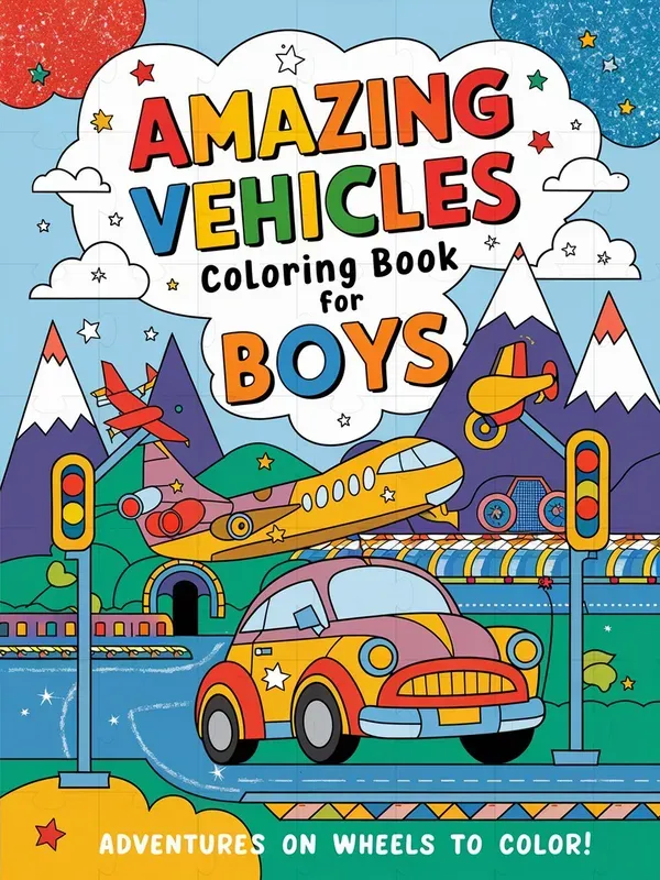 Kdp Amazing Coloring Book Cover For Kids Ideogram Prompt | PromptBase