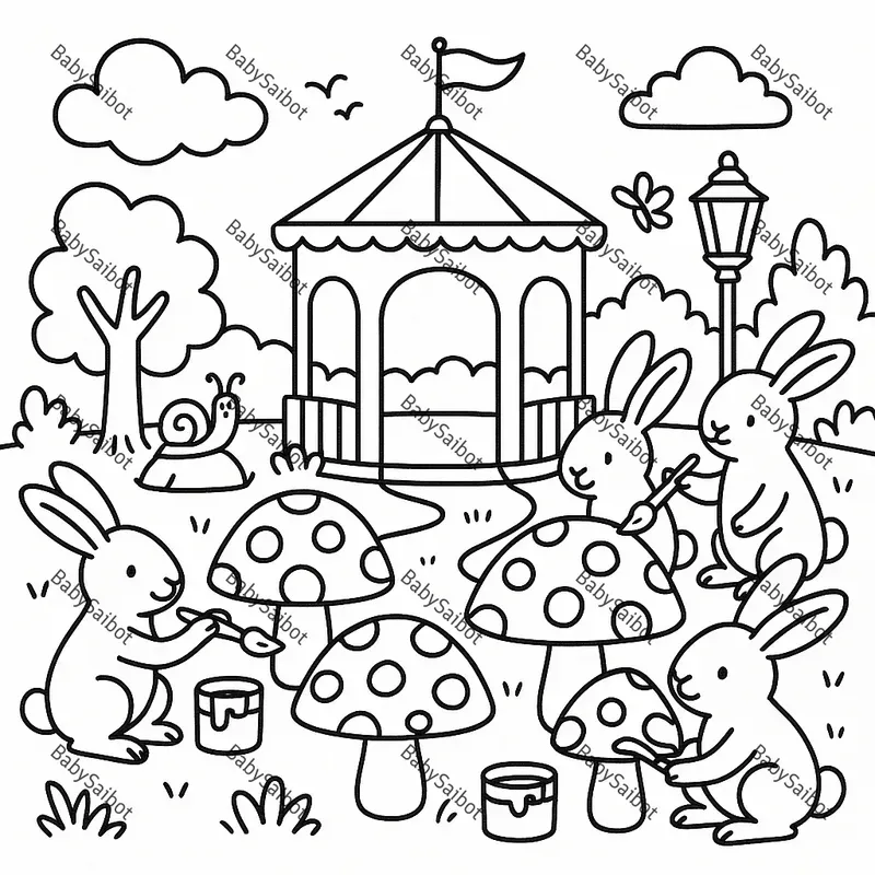 Whimsical Line Art Scenes For Kids ChatGPT Image Prompt | PromptBase