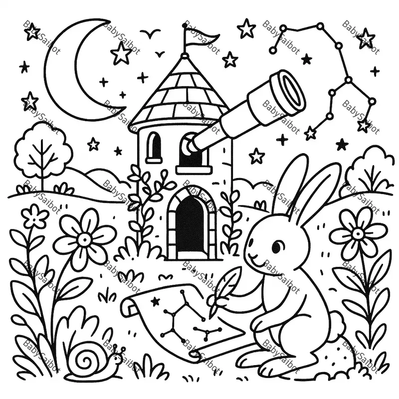 Whimsical Line Art Scenes For Kids ChatGPT Image Prompt | PromptBase