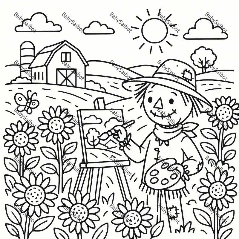Whimsical Line Art Scenes For Kids ChatGPT Image Prompt | PromptBase