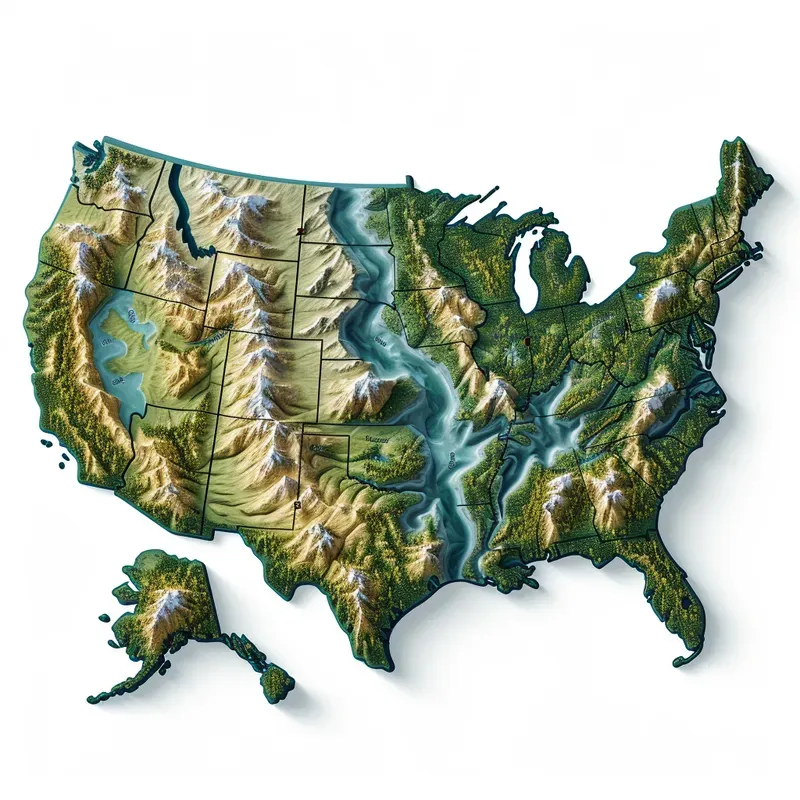 Google Earth Style State Maps Midjourney Prompt | PromptBase