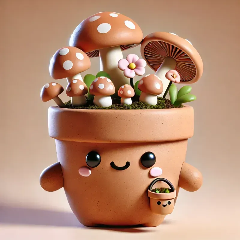 3D Cute Plant Pot Characters DALL·E Prompt | PromptBase