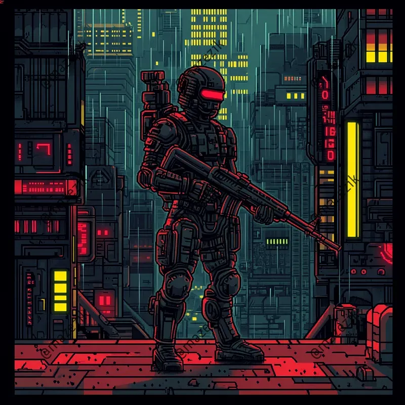 8bit Cyberpunk Pixel Art Midjourney Prompt | PromptBase