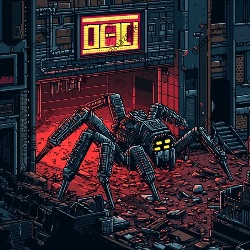 8bit Cyberpunk Pixel Art Midjourney Prompt | PromptBase