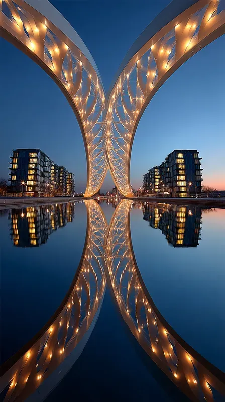 Symmetrical Reflection Art Midjourney Prompt | PromptBase