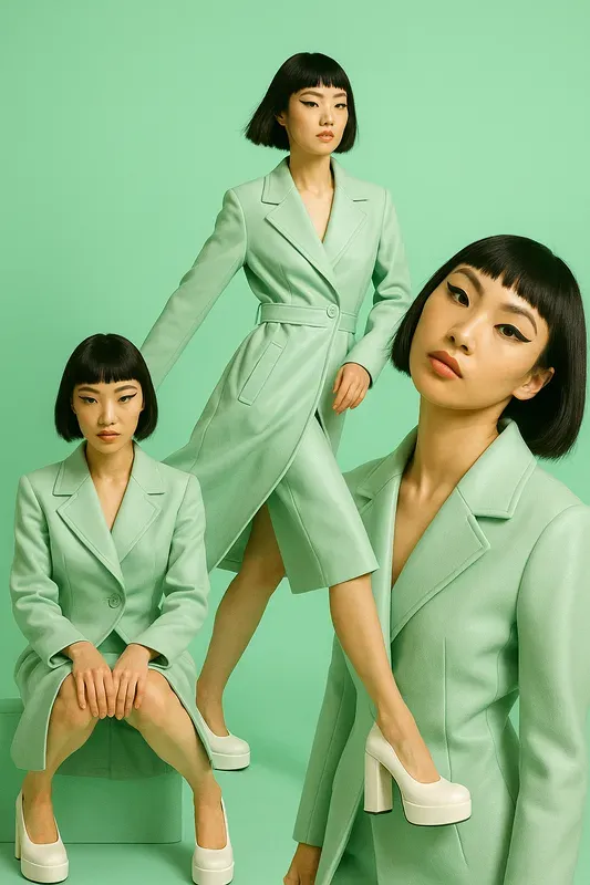 Triple Pose Fashion Editorials ChatGPT Image Prompt | PromptBase