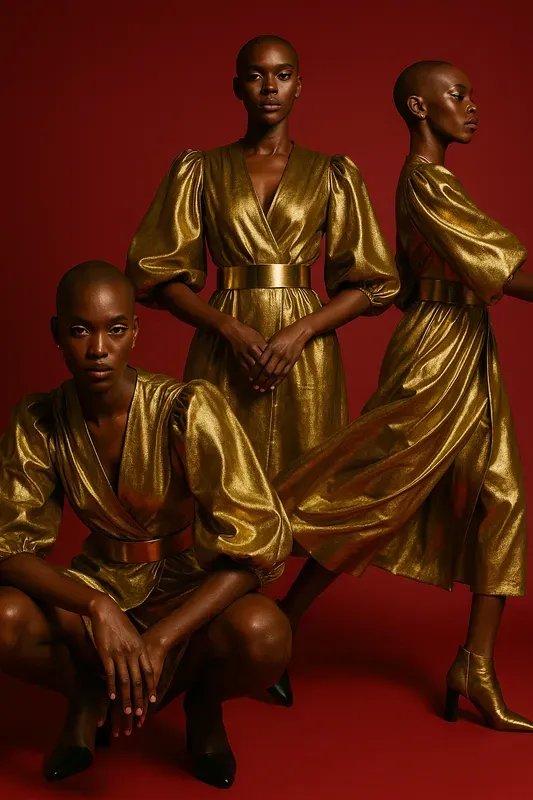 Triple Pose Fashion Editorials ChatGPT Image Prompt | PromptBase