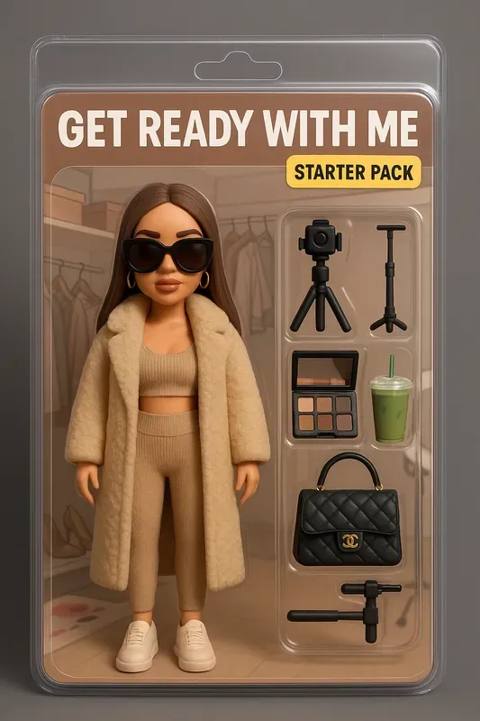 Starter Pack Figurine Boxes ChatGPT Image Prompt | PromptBase