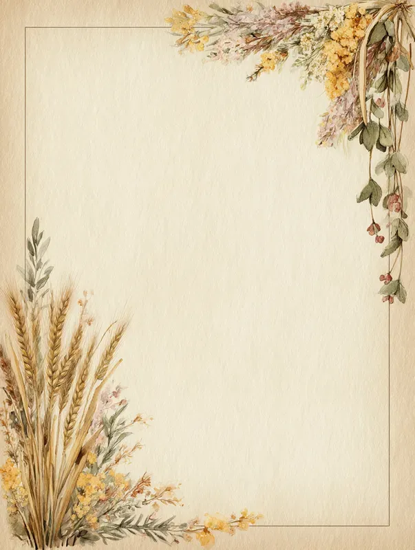 Cottagecore Writing Page Borders Midjourney Prompt | PromptBase