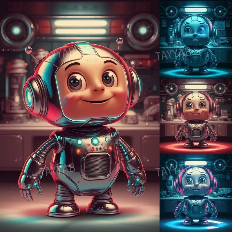 Vibrant Cartoon Characters Ideogram Prompt | PromptBase