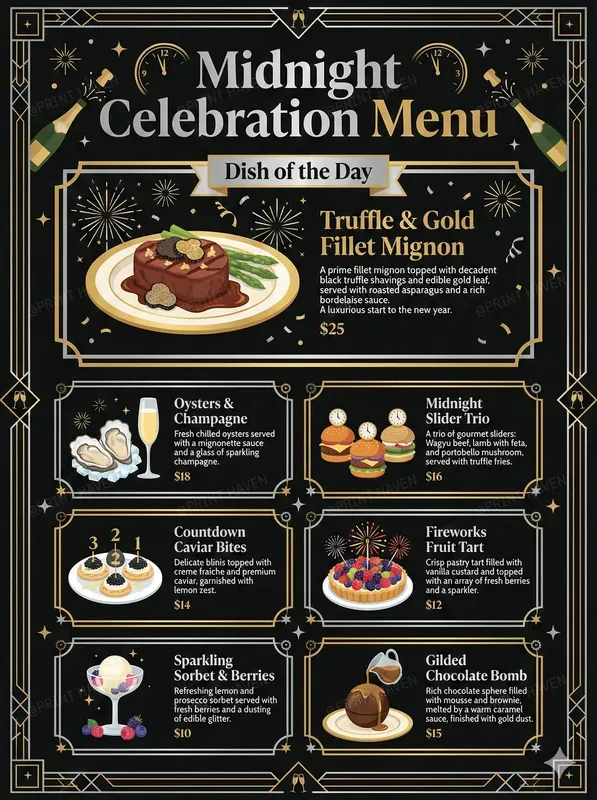 Pro Customizable Menus For Food Industry Gemini Image Prompt | PromptBase