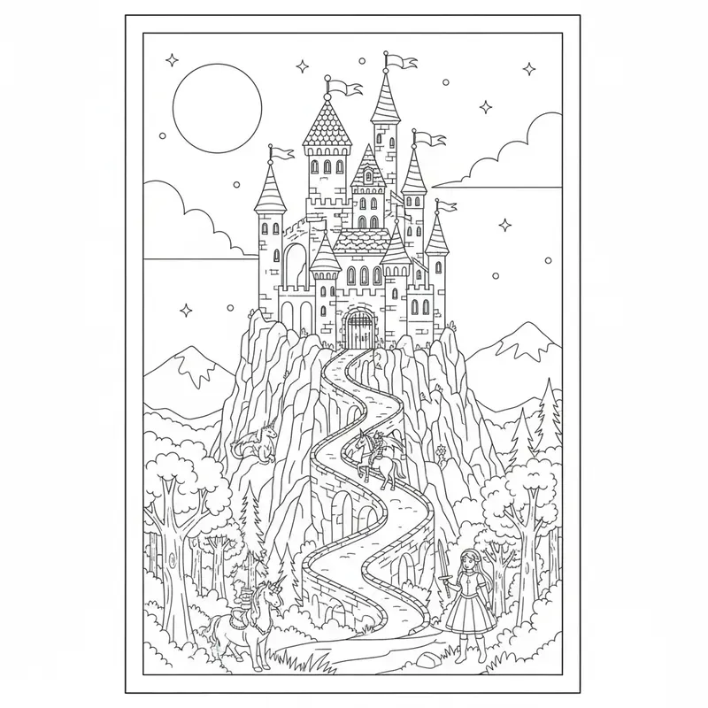 Premium Coloring Book Line Collections Gemini Image Prompt | PromptBase