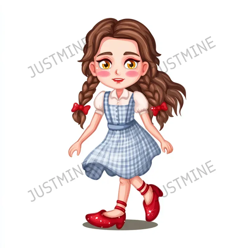 Charming Medieval Maiden Cartoon Cliparts Midjourney Prompt | PromptBase