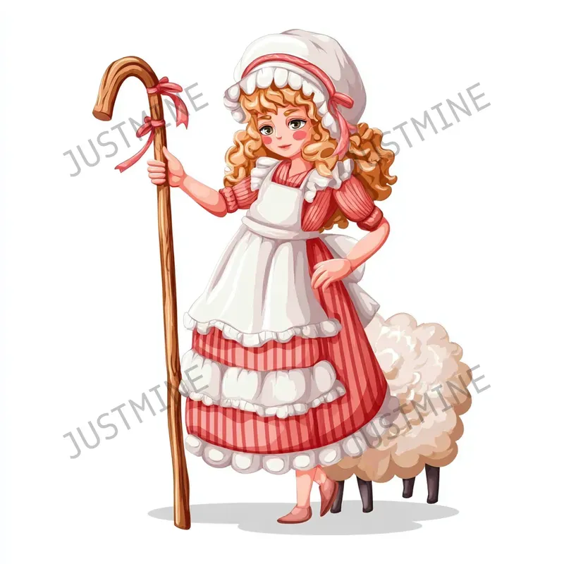 Charming Medieval Maiden Cartoon Cliparts Midjourney Prompt | PromptBase