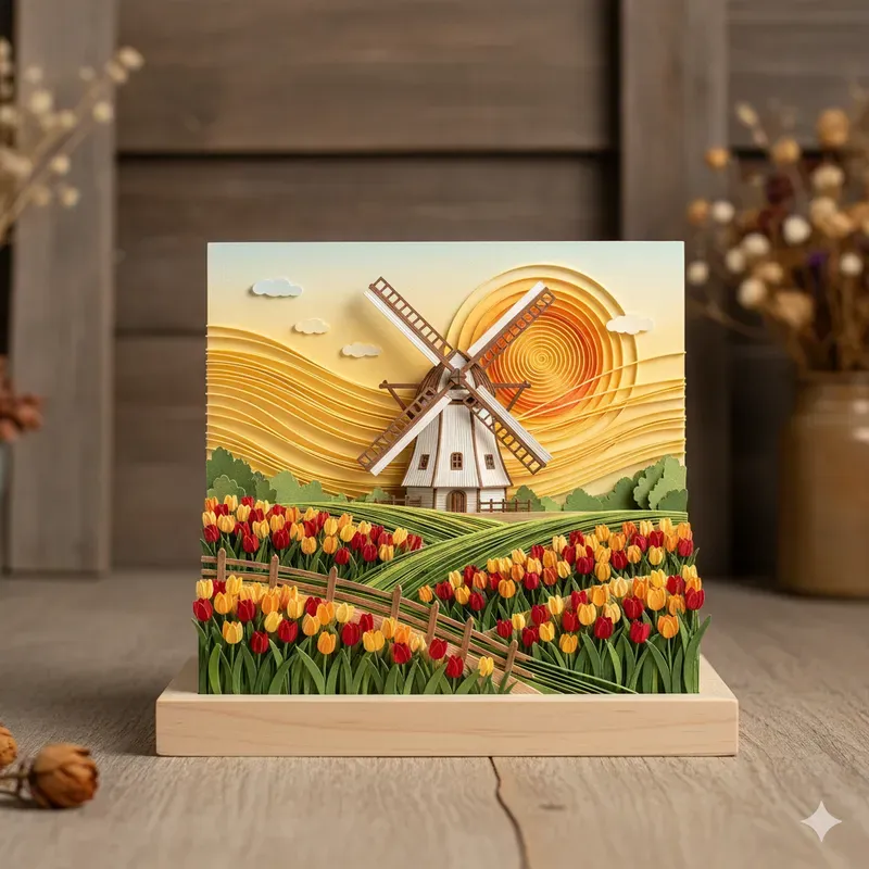 Paper Scenery Art Drawings Gemini Image Prompt | PromptBase