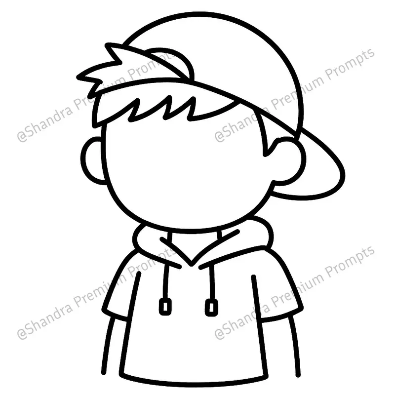 Draw And Color Faceless Cartoon Characters ChatGPT Image Prompt ...