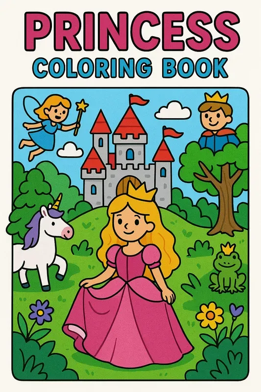 Coloring Book Covers For Kids ChatGPT Image Prompt | PromptBase