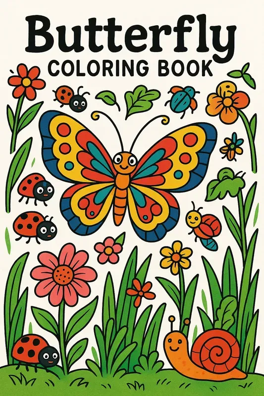 Coloring Book Covers For Kids ChatGPT Image Prompt | PromptBase