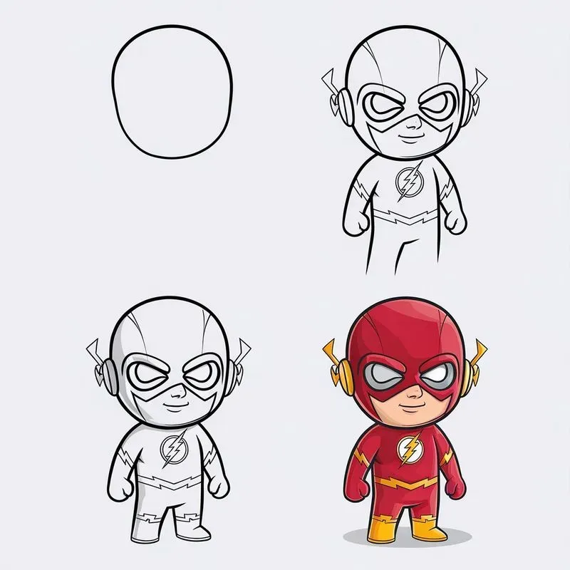 Chibi Superhero Drawing Tutorials 4 Kids Ideogram Prompt | PromptBase