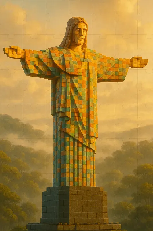 Lego Iconic Statue Cinematic Renders ChatGPT Image Prompt | PromptBase