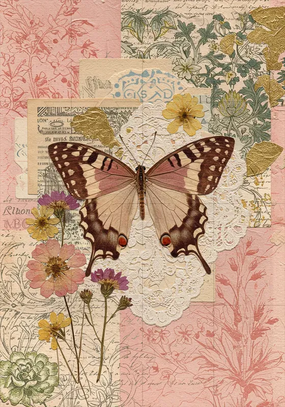 Nostalgic Scrap Collage Art Imagen Prompt | PromptBase