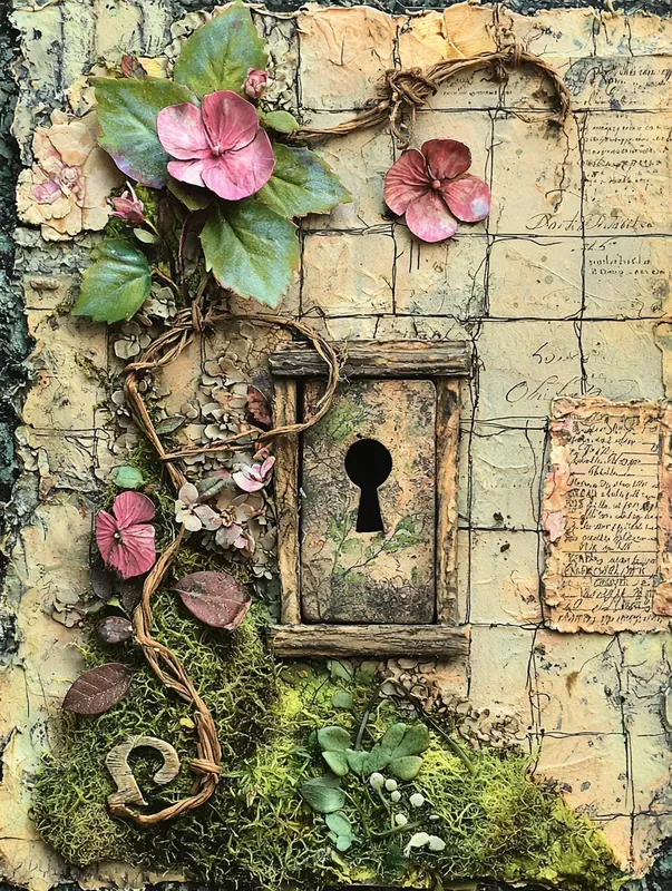 Secret Garden Junk Journal Pages Midjourney Prompt | PromptBase