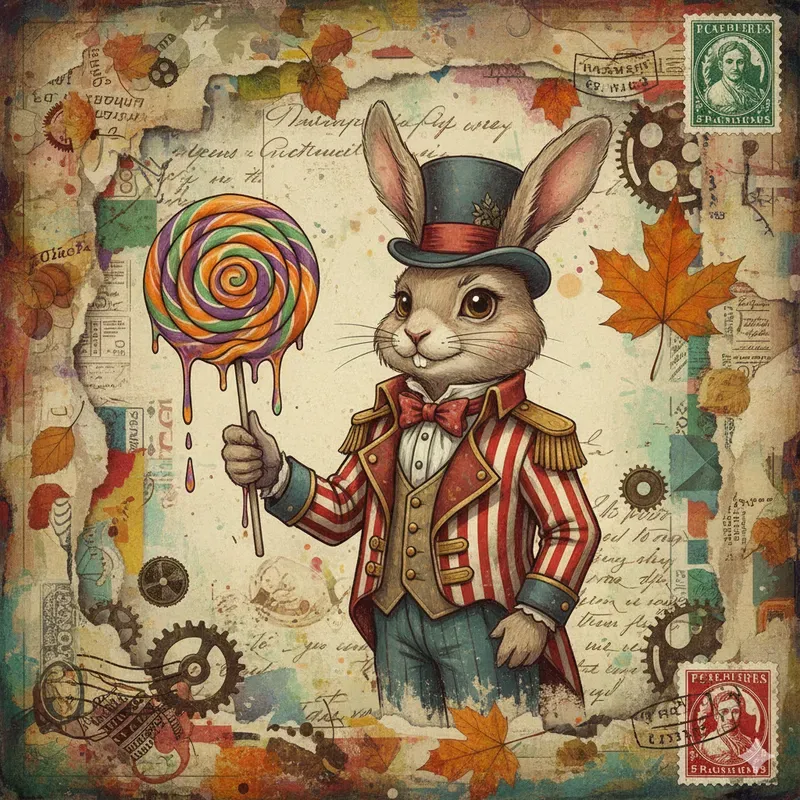 Quirky Spooky Rabbit Art Gemini Image Prompt | PromptBase