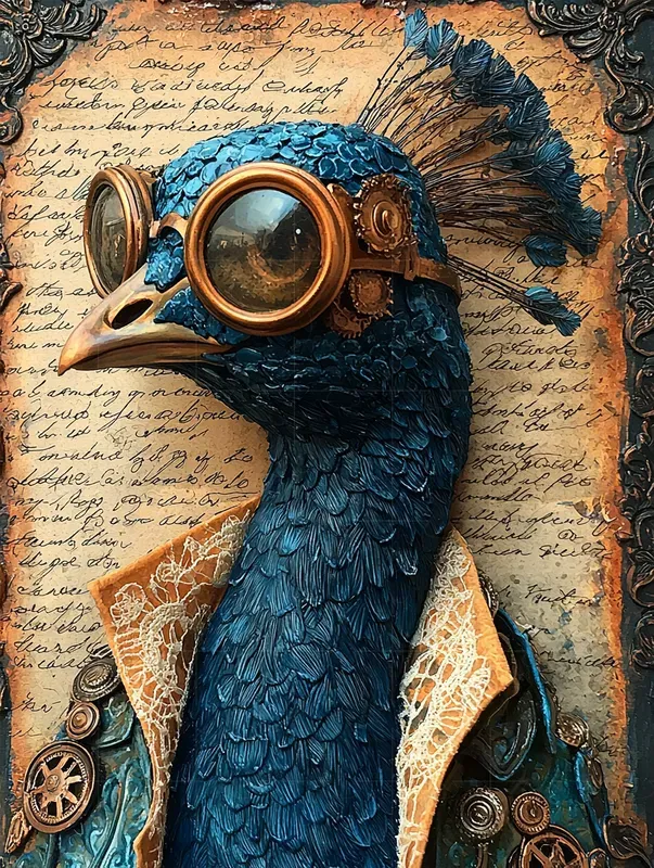 Vintage Steampunk Portraits Junk Journals Midjourney Prompt | PromptBase