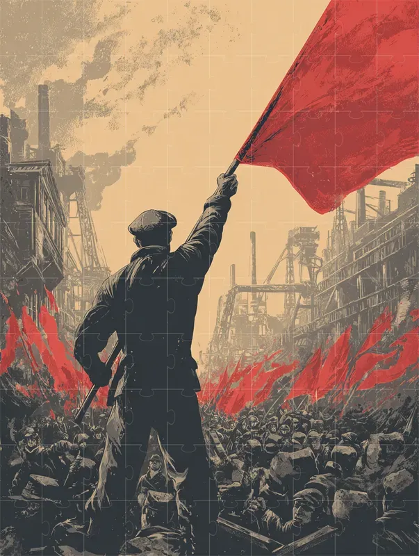 Dystopian Propaganda Poster Art Midjourney Prompt | PromptBase