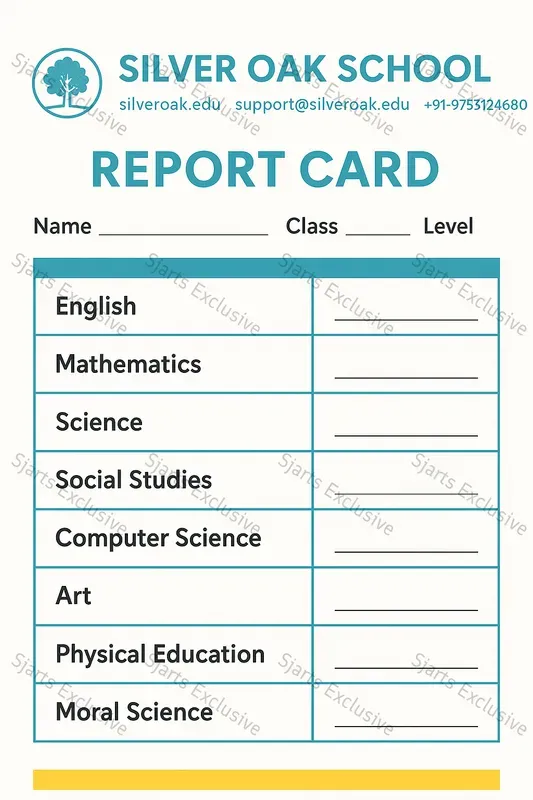 Realistic Report Card Templates ChatGPT Image Prompt | PromptBase