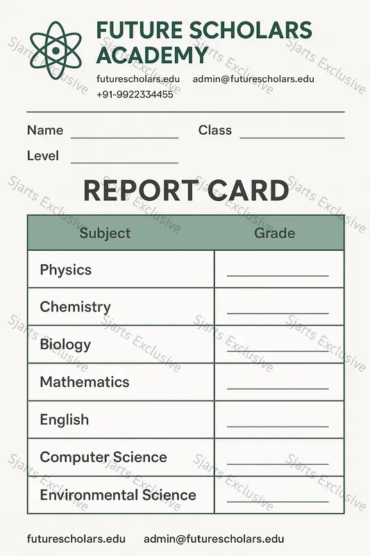 Realistic Report Card Templates ChatGPT Image Prompt | PromptBase