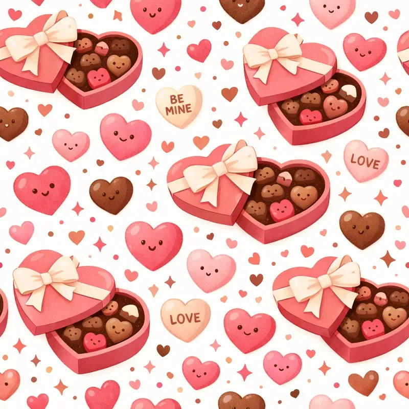 Kawaii Valentine Wrapping Papers ChatGPT Image Prompt | PromptBase