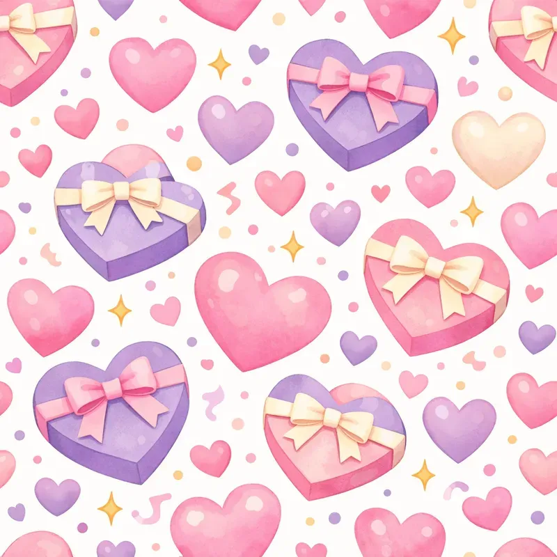 Kawaii Valentine Wrapping Papers ChatGPT Image Prompt | PromptBase