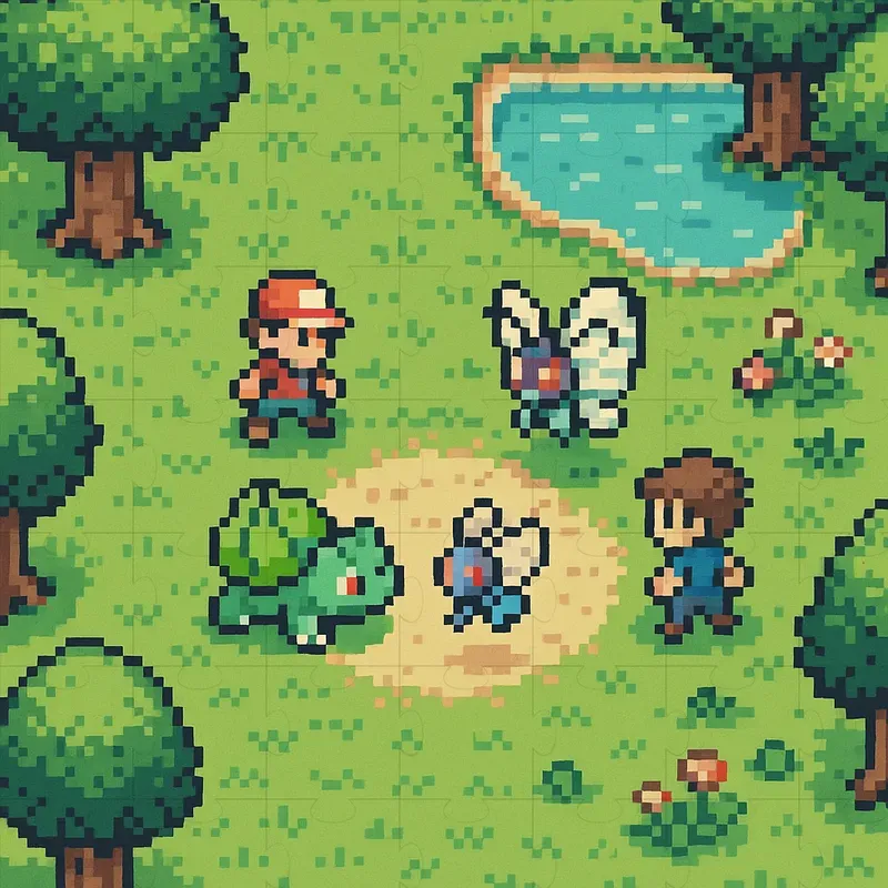 Isometric Pokemon Pixel Art Scenes ChatGPT Image Prompt | PromptBase