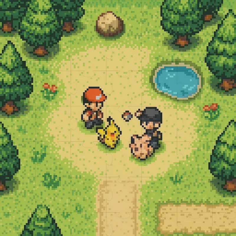 Isometric Pokemon Pixel Art Scenes ChatGPT Image Prompt | PromptBase