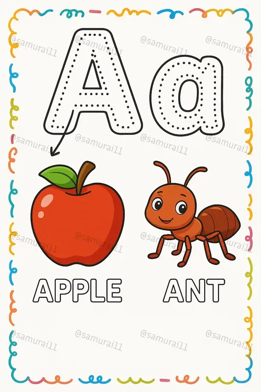 Cartoon Abc Flashcards For Early Learners ChatGPT Image Prompt | PromptBase