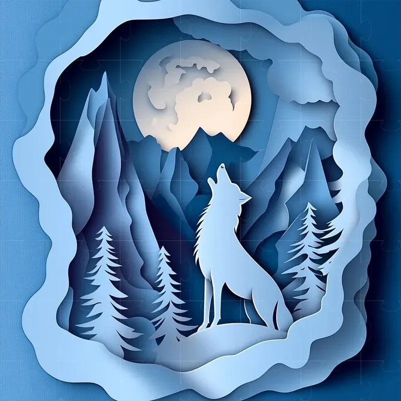 Papercut Illustration Designs Midjourney Prompt | PromptBase