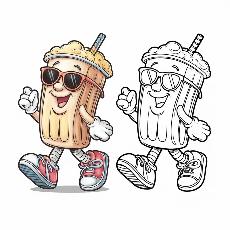 Retro Cartoon Coloring Pages For Kids Ideogram Prompt | PromptBase