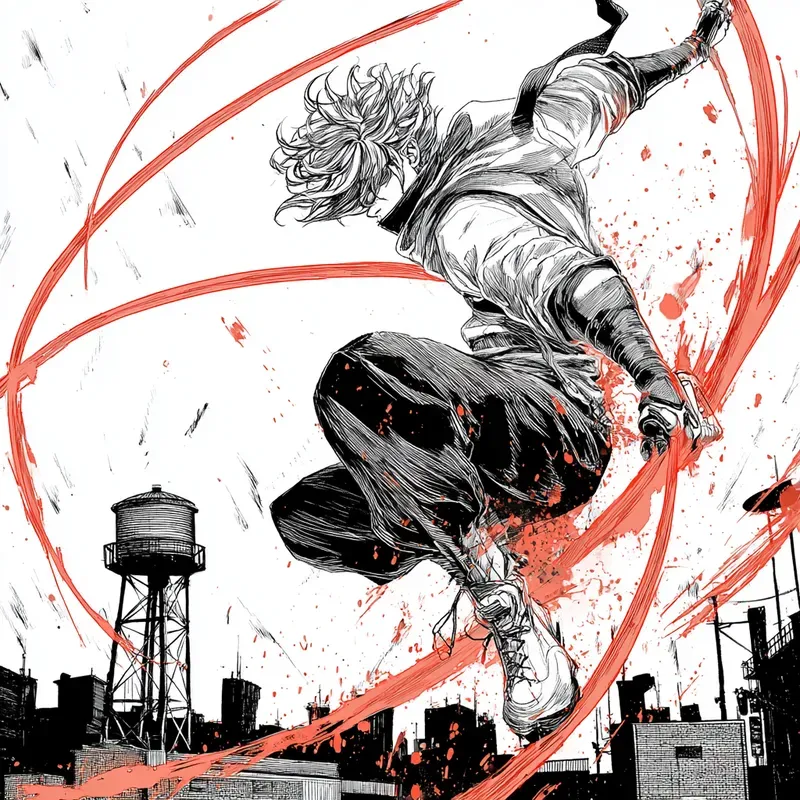 Hyper Velocity Manga Pose Engines Midjourney Prompt | PromptBase