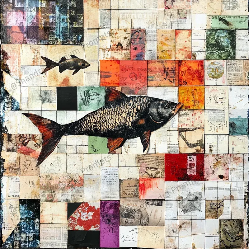 Grungy Collage Patchwork Backgrounds Midjourney Prompt | PromptBase